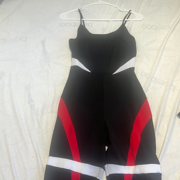 Fashion Nova | Tops | Spaghetti Strap Red Black And White Fitted Body ...